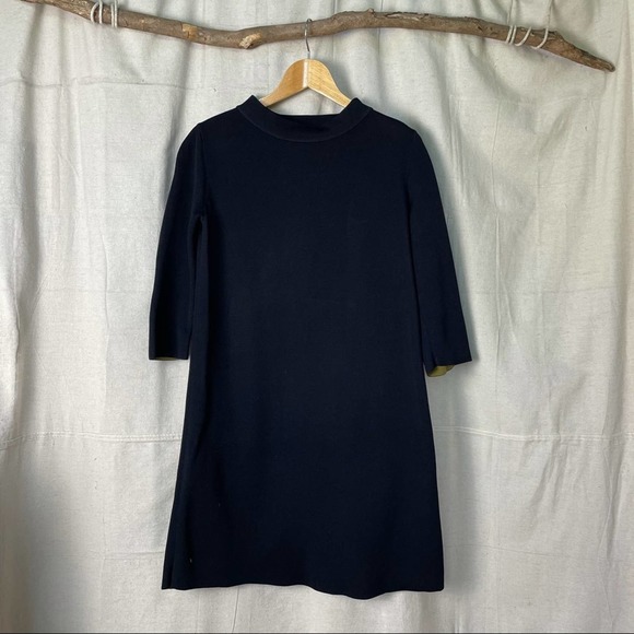 COS | Dresses | Cos Black Mock Neck Knit Minimalist Tunic Mini | Poshmark